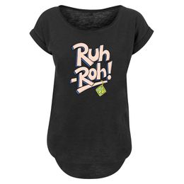 F4NT4STIC T-Shirt 'Ruh-Roh Dog Tag' Damen Größe XXL blau / gelb / grün / hellpink / schwarz