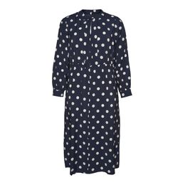 Vero Moda Curve Kleid 'VMCKaya' Damen Größe 46 nachtblau / weiß Winterkleid