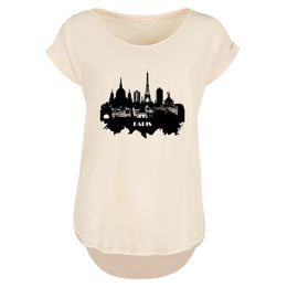 F4NT4STIC T-Shirt 'Cities Collection - Paris skyline' Damen Gr&ouml;&szlig;e 4XL sand / schwarz