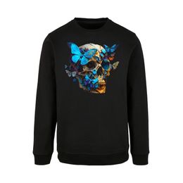 F4NT4STIC Sweatshirt 'Schmetterling' Herren Gr&ouml;&szlig;e XXXL blau / schwarz