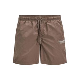 Jack & Jones JACK & JONES Badeshorts 'JPSTNaxos' Herren Größe XL braun / weiß