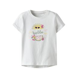 name it T-Shirt 'NMFVIX' Mädchen Größe 92 gelb / apfel / rosa / weiß