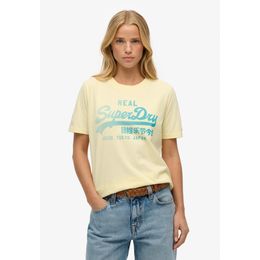 Superdry T-Shirt Damen Größe M blau / gelb