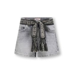 ONLY GIRLS Shorts 'KOGELLA' M&auml;dchen Gr&ouml;&szlig;e 158 grey denim / schwarz / wei&szlig;