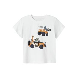 name it T-Shirt 'NMMHHuggi' Jungen Größe 92 marine / karamell / schwarz / weiß