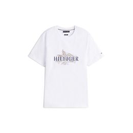 Tommy Hilfiger T-Shirt Herren Gr&ouml;&szlig;e L dunkelbeige / marine / wei&szlig;