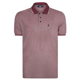 Jimmy Sanders Poloshirt Herren Gr&ouml;&szlig;e L dunkelblau / bordeaux / wei&szlig;