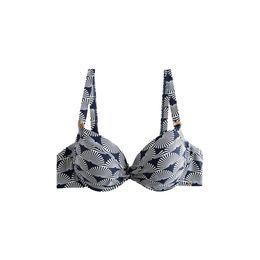 next Bikinitop Damen Gr&ouml;&szlig;e 85 navy / wei&szlig;