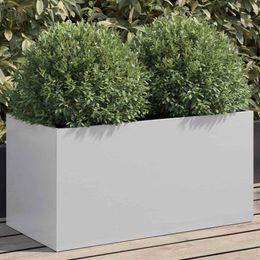 vidaXL Pflanzkübel Silbern 62x30x29 cm Verzinkter Stahl