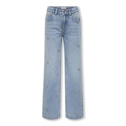 ONLY GIRLS Jeans 'KOGJuicy' M&auml;dchen Gr&ouml;&szlig;e 128 blue denim / silber