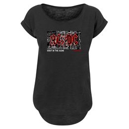 F4NT4STIC T-Shirt 'ACDC' Damen Gr&ouml;&szlig;e 5XL grau / rot / burgunder / schwarz