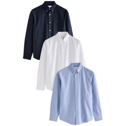 next Button Up Shirt male Blue, White size XXL