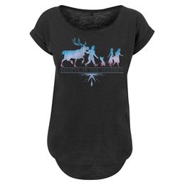 F4NT4STIC T-Shirt 'Disney Frozen 2 Believe In The Journey' Damen Gr&ouml;&szlig;e XXL blau / lila / schwarz