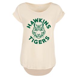 F4NT4STIC Shirt 'Stranger Things Hawkins Tigers Netflix TV Series' female Beige size XXL