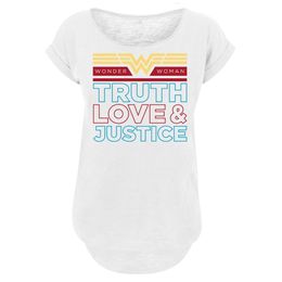 F4NT4STIC T-Shirt 'Wonder Woman 84 Truth Love And Justice' Damen Gr&ouml;&szlig;e M blau / gelb / rot / wei&szlig;