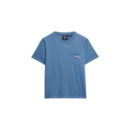 Superdry Shirt 'Essential' female Blue size 42