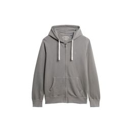 Superdry & Co Zip-Up Hoodie 'Essential' male Grey size XXXL