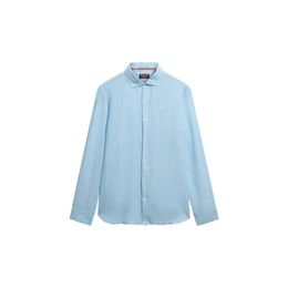 Superdry Button Up Shirt 'Vacation' male Blue size XXL