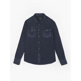 Le Temps Des Cerises Button Up Shirt 'Pedro' male Blue size XXL