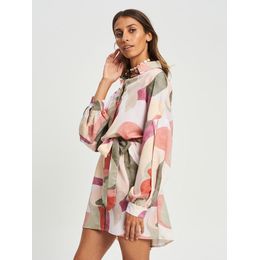 St MRLO Kleid 'Bligh' Damen Gr&ouml;&szlig;e 34 beige / gr&uuml;n / pastellpink / pastellrot Winterkleid