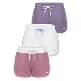 Felix Hardy Shorts Damen Gr&ouml;&szlig;e 36 hellblau / lilameliert / rot / wei&szlig;