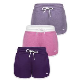 Felix Hardy Shorts Damen Größe 40 lila / dunkellila / pink / weiß