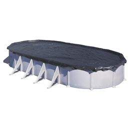 GRE Pool-Winterabdeckung grau 460 x 820 cm