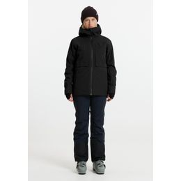 Skijacke SOS "Seceda", Damen, Gr. L, schwarz, 92% Nylon, 8% Elasthan, unifarben, normal, ohne Ausschnitt, Jacken Skijacke, mit einer 20.000 mm Wassers&auml;ule
