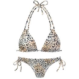 Lascana Bikini Damen Größe XXL beige / schwarz / weiß
