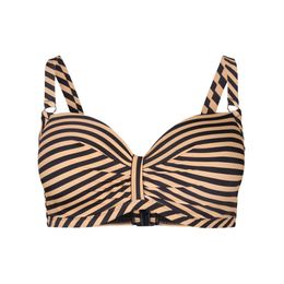 Swim By Zizzi Bikinitop 'Tenna' Damen Gr&ouml;&szlig;e 85 mokka / schwarz