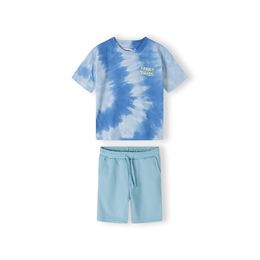 MINOTI Set: T-Shirt und Shorts Jungen Gr&ouml;&szlig;e 104/110 blau / wei&szlig;