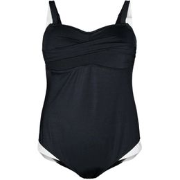 Swim By Zizzi Badeanzug 'Svera' Damen Gr&ouml;&szlig;e XL/XXL schwarz