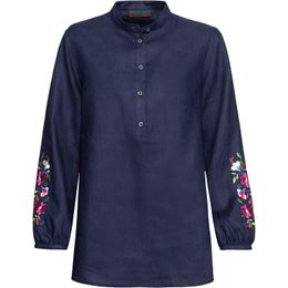 Reitmayer Bluse mit Blumenstickerei Dunkelblau (Gr&ouml;&szlig;e: 38)