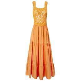 Influencer Kleid Damen Gr&ouml;&szlig;e 34/42 orange Winterkleid