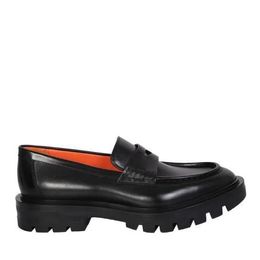 Penny Loafer In Santoni Leather. Robust Design Wit - Gr. UK_8 - in Wei&szlig;