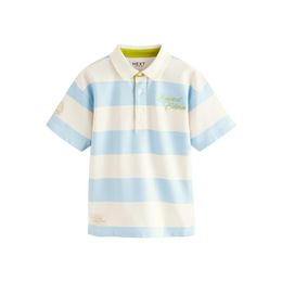 next Poloshirt Jungen Gr&ouml;&szlig;e 116 hellblau / gold / wei&szlig;