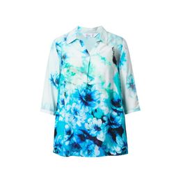 MIAMODA Bluse Damen Gr&ouml;&szlig;e 8XL saphir / aqua / dunkelblau / wei&szlig;
