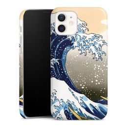 DeinDesign iPhone 12 Handy Premium Case Smartphone Handyh&uuml;lle Schutzh&uuml;lle gl&auml;nzend Katsushika Hokusai Die Gro&szlig;e Welle Vor Kanagawa Kunst Premium Case