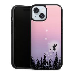 DeinDesign iPhone 15 Handy Gallery Case Handyh&uuml;lle 9H Geh&auml;rtetes Glas R&uuml;ckseite H&uuml;lle Tinkerbells Official Licensed Product Disney Gallery Case