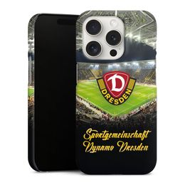 DeinDesign iPhone 15 Pro Handy Premium Case Smartphone Handyh&uuml;lle Schutzh&uuml;lle matt Sg Dynamo Dresden Sgd Official Licensed Product Premium Case
