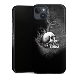 DeinDesign iPhone 14 Plus Handy Premium Case Smartphone Handyh&uuml;lle Schutzh&uuml;lle gl&auml;nzend Gothic Skull Skulls Premium Case