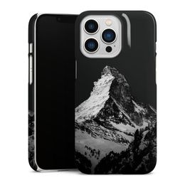DeinDesign iPhone 13 Pro Handy Premium Case Smartphone Handyh&uuml;lle Schutzh&uuml;lle gl&auml;nzend Mountain Snow Mountain Top Premium Case