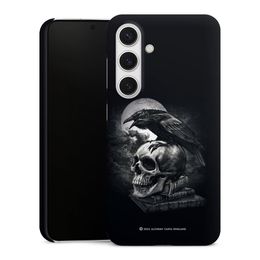 DeinDesign Galaxy S24 Handy Premium Case Smartphone Handyh&uuml;lle Schutzh&uuml;lle matt Raven Skulls Skull Premium Case