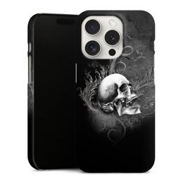 DeinDesign iPhone 15 Pro Handy Premium Case Smartphone Handyh&uuml;lle Schutzh&uuml;lle matt Gothic Skull Skulls Premium Case