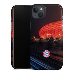DeinDesign iPhone 14 Plus Handy Premium Case Smartphone Handyh&uuml;lle Schutzh&uuml;lle gl&auml;nzend Fc Bayern M&uuml;nchen Stadium Fcb Premium Case