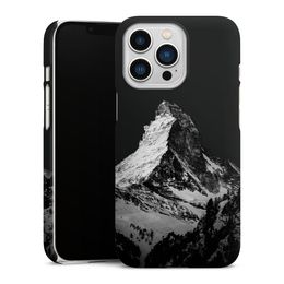 DeinDesign iPhone 13 Pro Handy Premium Case Smartphone Handyh&uuml;lle Schutzh&uuml;lle matt Mountain Snow Mountain Top Premium Case