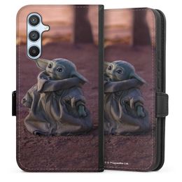 DeinDesign Galaxy A54 5G Handy Klapph&uuml;lle Handyh&uuml;lle aus Kunst Leder schwarz Flip Case The Child Star Wars Baby Yoda Sideflip mit Lasche