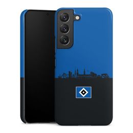 DeinDesign Galaxy S22 Handy Premium Case Smartphone Handyh&uuml;lle Schutzh&uuml;lle gl&auml;nzend Hsv Skyline Hamburg Premium Case