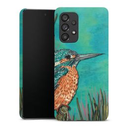 DeinDesign Galaxy A53 5G Handy Premium Case Smartphone Handyh&uuml;lle Schutzh&uuml;lle gl&auml;nzend Bird Painting Animals Premium Case