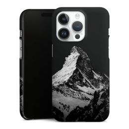 DeinDesign iPhone 14 Pro Handy Premium Case Smartphone Handyh&uuml;lle Schutzh&uuml;lle matt Mountain Snow Mountain Top Premium Case